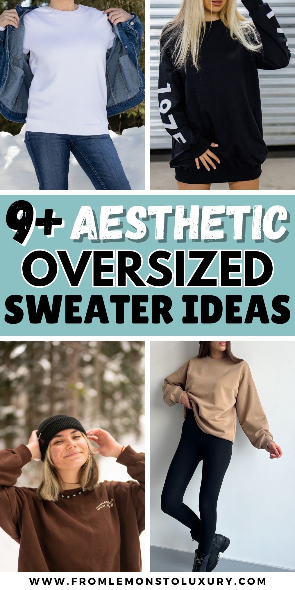 9+ Best Ways To Style Aesthetic Oversized Sweater Outfits You Will Love ...