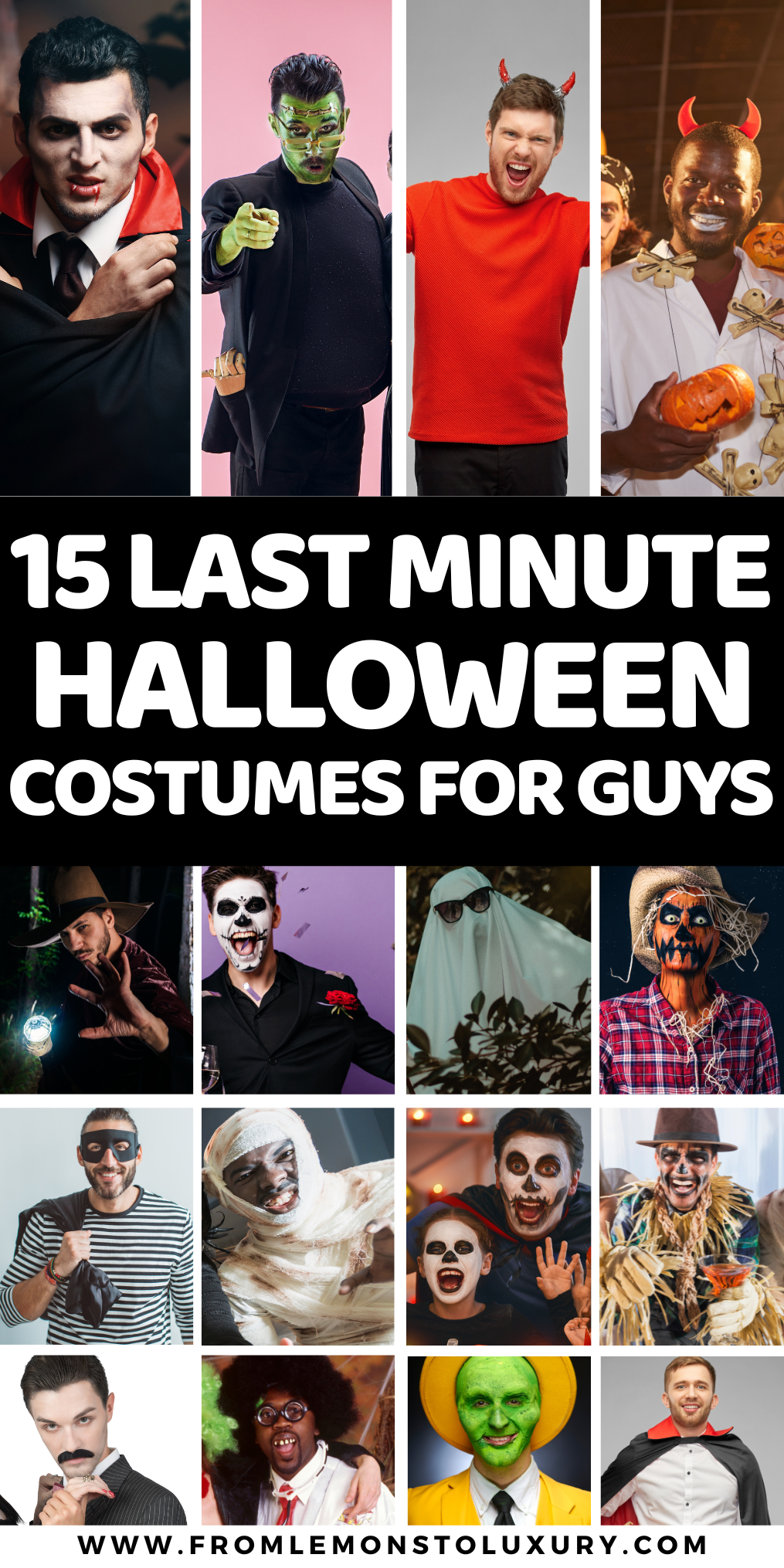 15+ Easy Last Minute Halloween Costumes For Guys - From Lemons To Luxury