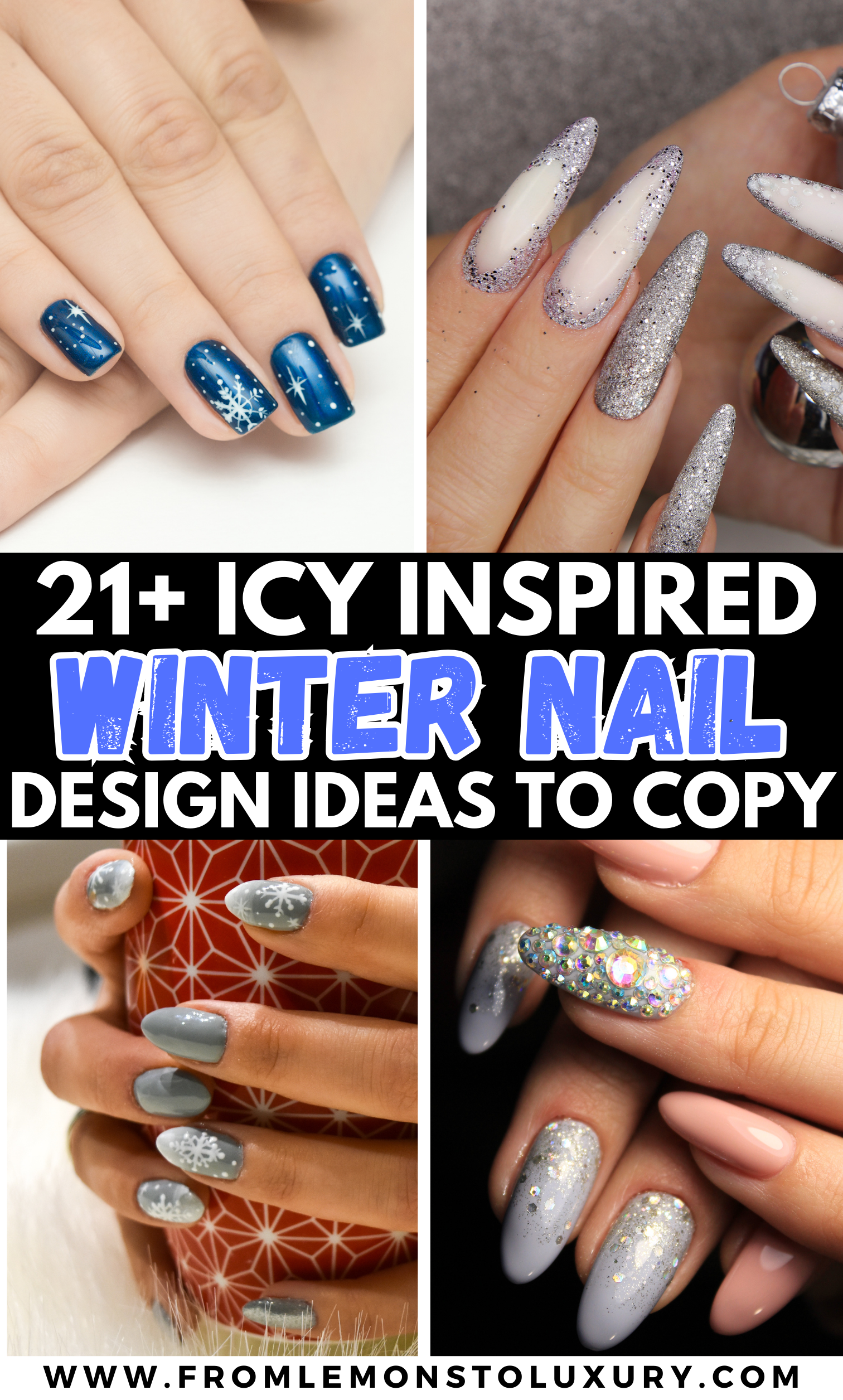 21+ Icy Inspired Winter Nail Designs That Are Secretly Hot - From ...