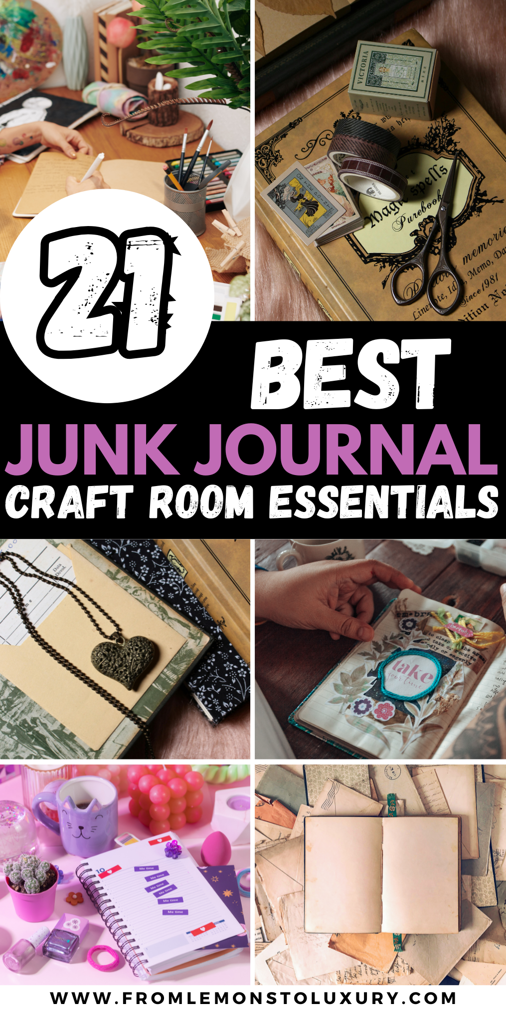 21+ Essentials For A Junk Journal Craft Room - From Lemons To Luxury