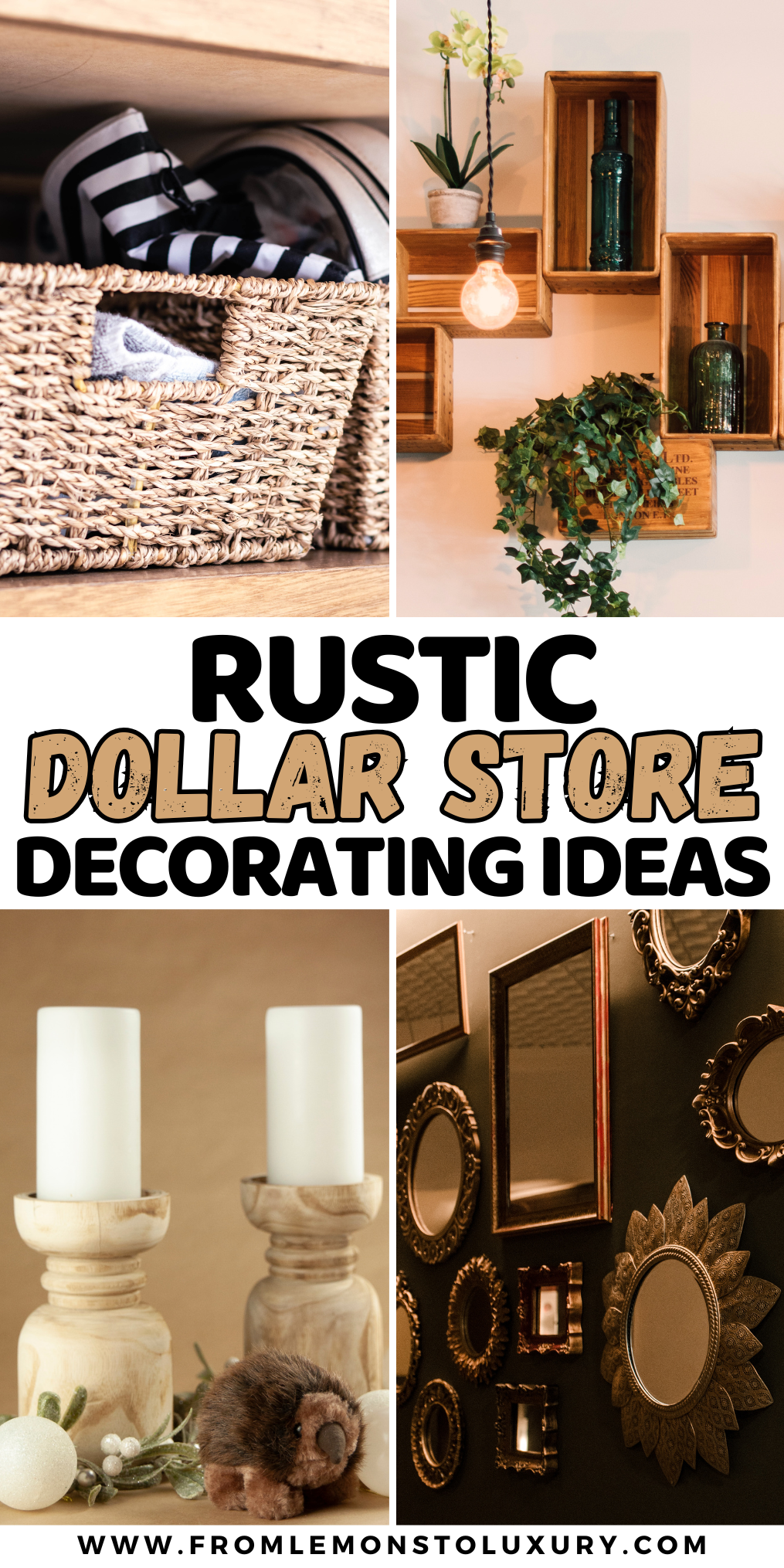 21+ Rustic Dollar Store Decorating Ideas - From Lemons To Luxury