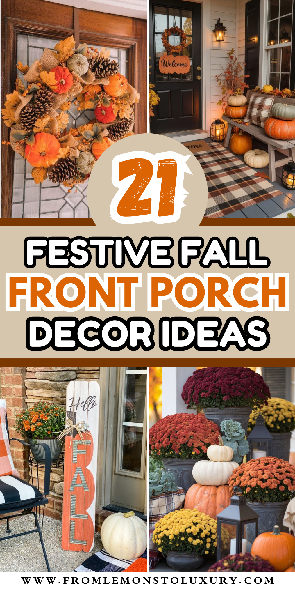 21+ Cozy Fall Front Porch Decor Ideas to Welcome Guests - From Lemons ...