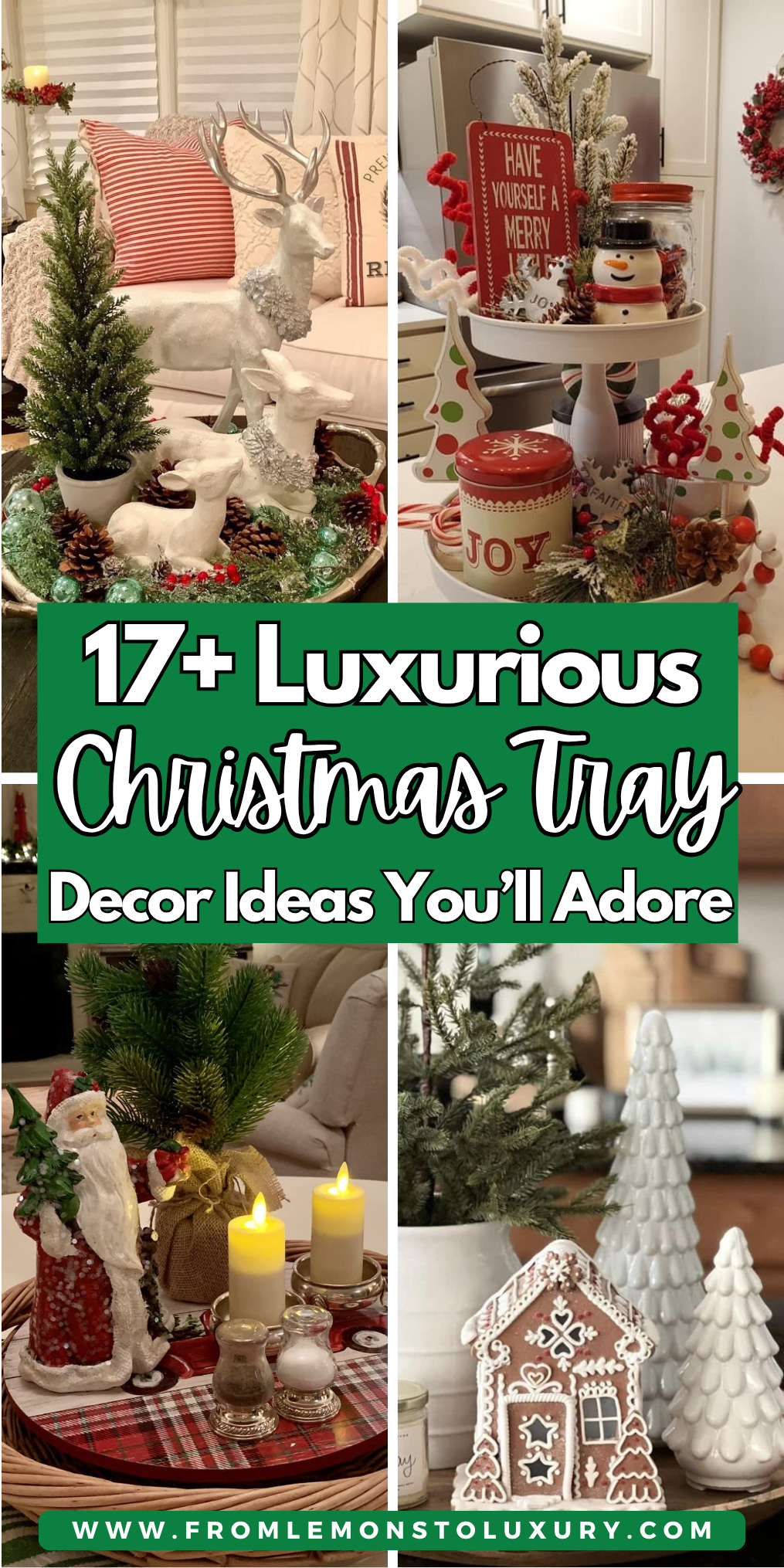 17+ Beautiful Christmas Tray Decor Ideas For A Festive Touch - From ...