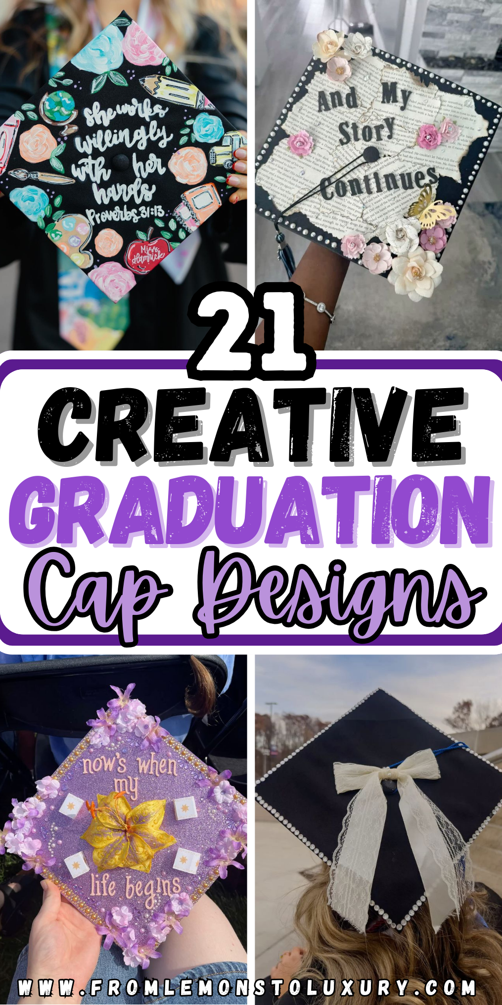 21+ Creative Graduation Cap Design Ideas To Stand Out - From Lemons To ...