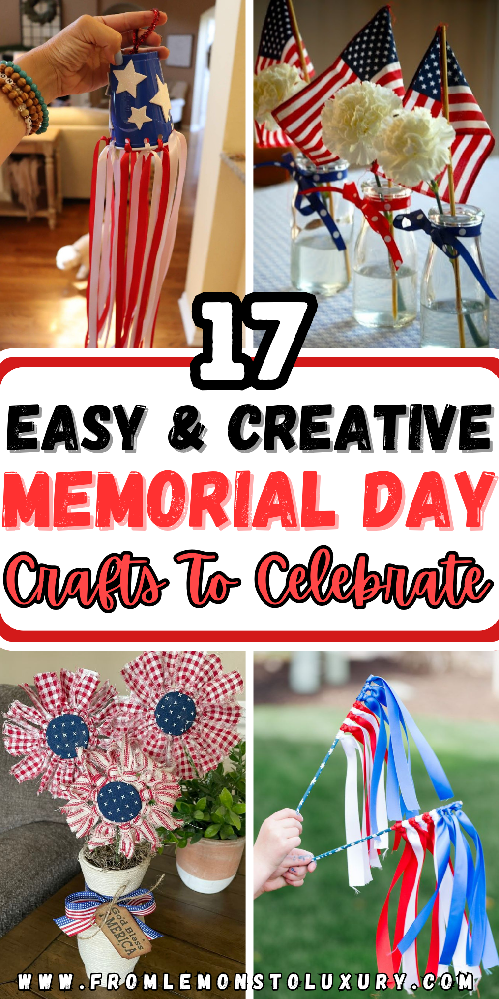 17+ Creative Memorial Day Crafts For A Fun Celebration - From Lemons To ...